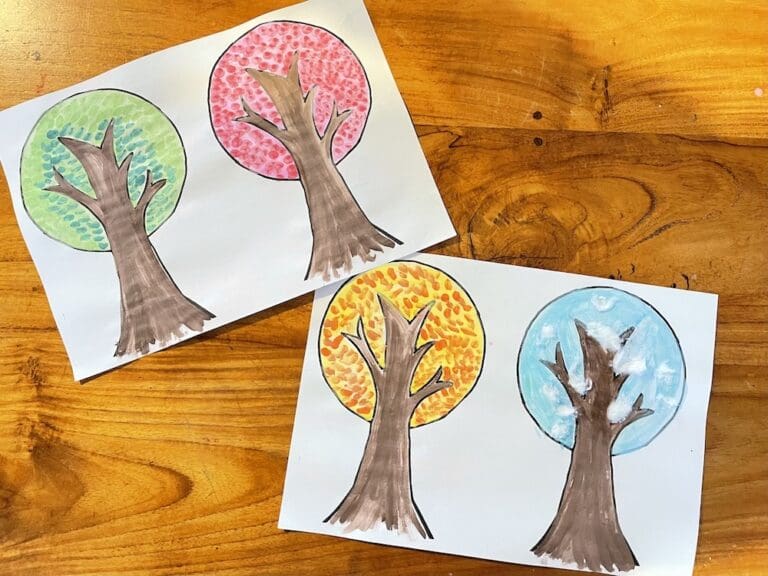 DIY: 4 seizoenen boom knutselen [met printable] | Voormijnkleintje.nl