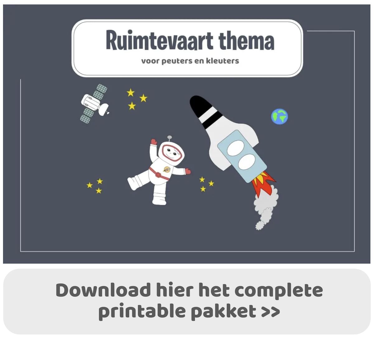 Ruimtevaart knutselen - printable | Voormijnkleintje.nl