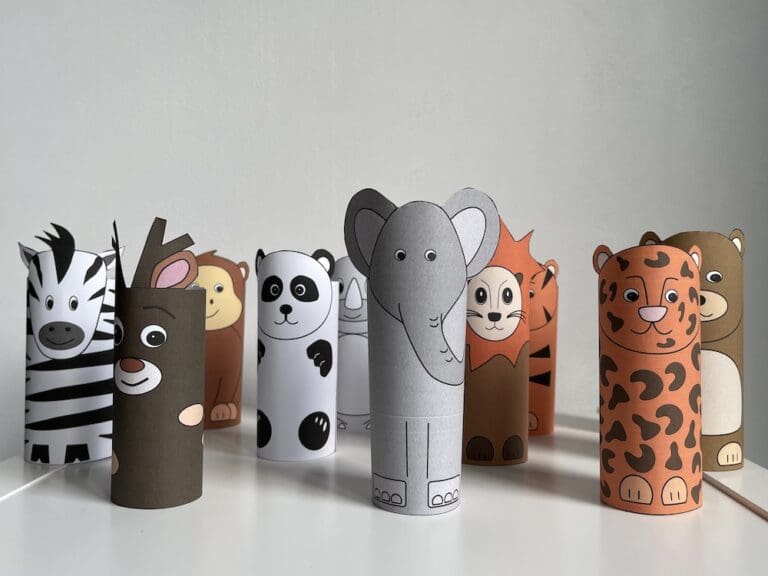 Makkelijk dieren knutselen met wc rollen - printable pakket ...