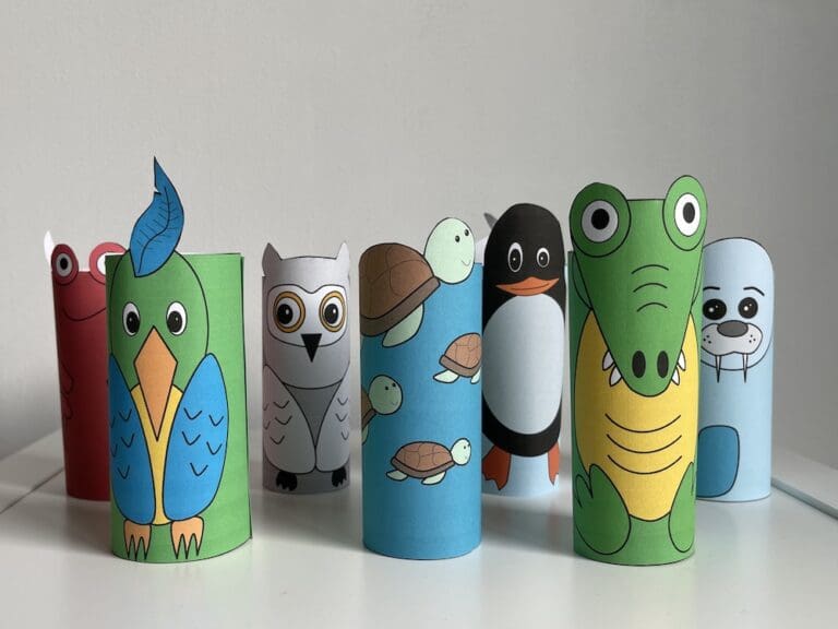 Makkelijk dieren knutselen met wc rollen - printable pakket ...