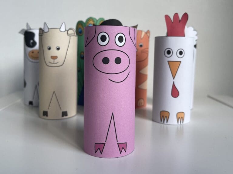 Makkelijk dieren knutselen met wc rollen - printable pakket ...