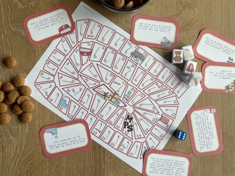 Sinterklaas spel ganzenbord - printable | Voormijnkleintje.nl