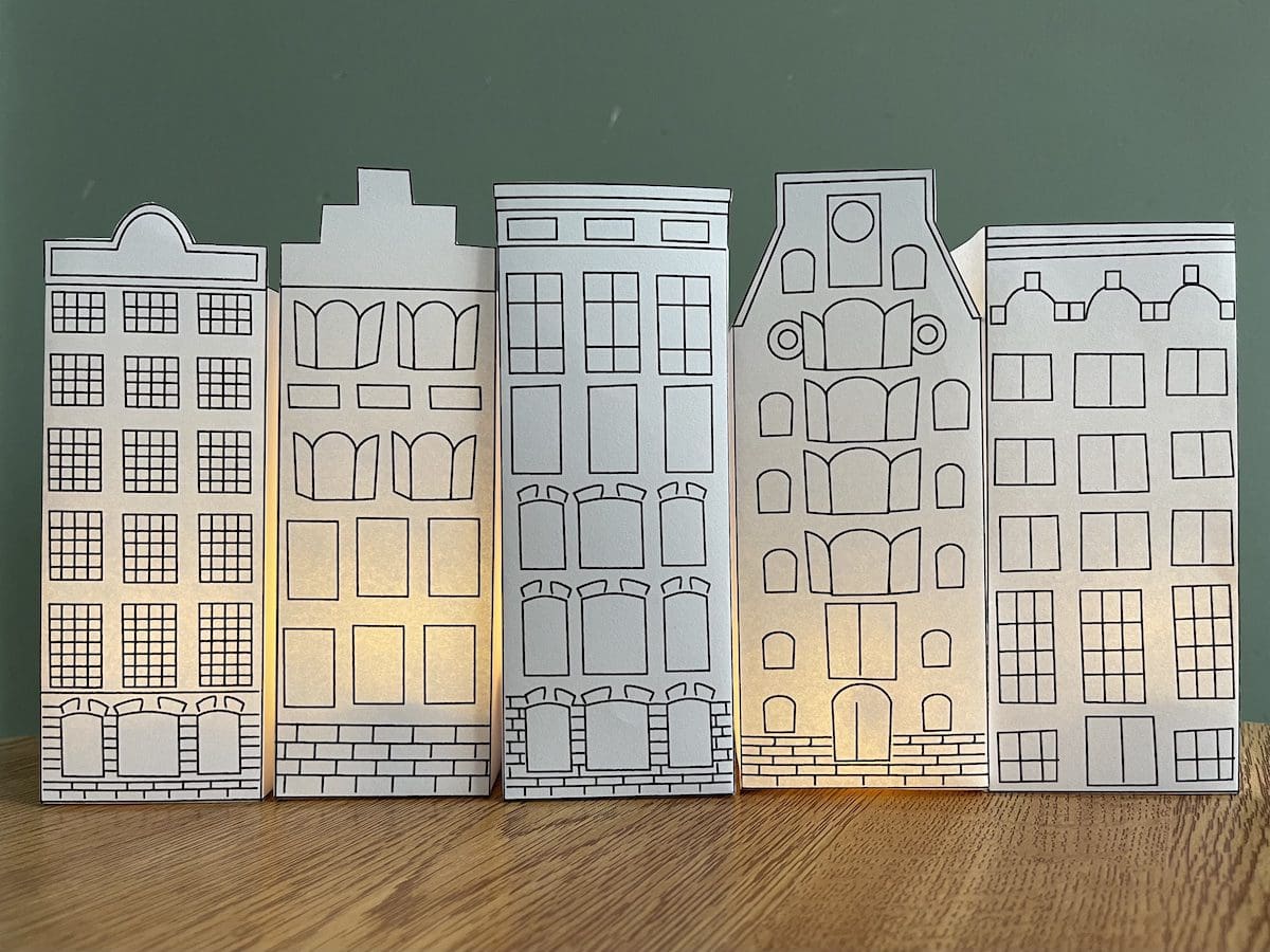 Papieren huisjes maken [met gratis printable] | Voormijnkleintje.nl