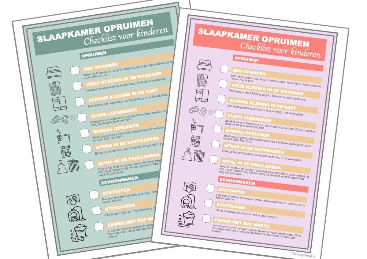 Slaapkamer opruimen; met een handige checklist voor kinderen ...