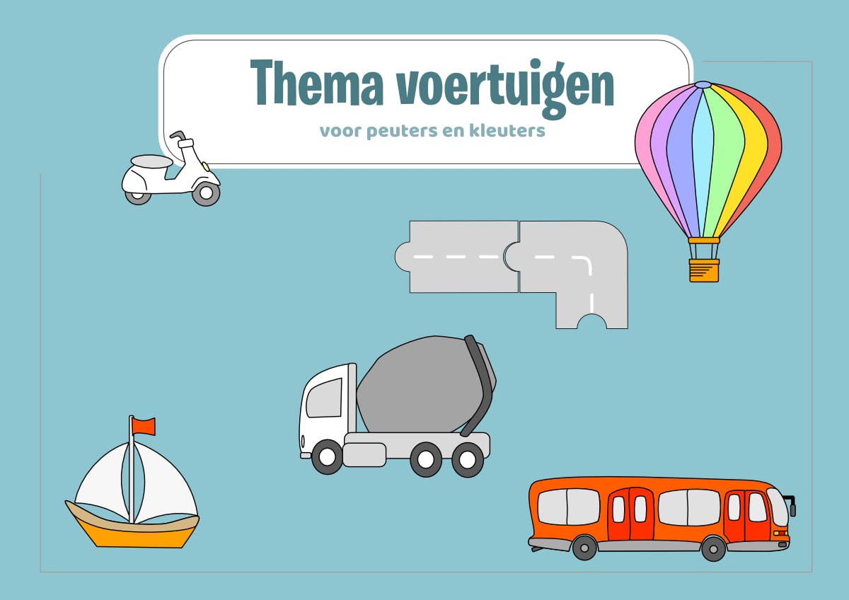 Thema voertuigen, voorschoolse educatie (VVE) voor peuters en kleuters ...